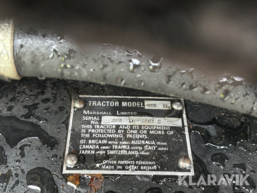 Traktor Marshall 802 XL, Ronneby, Klaravik auktioner