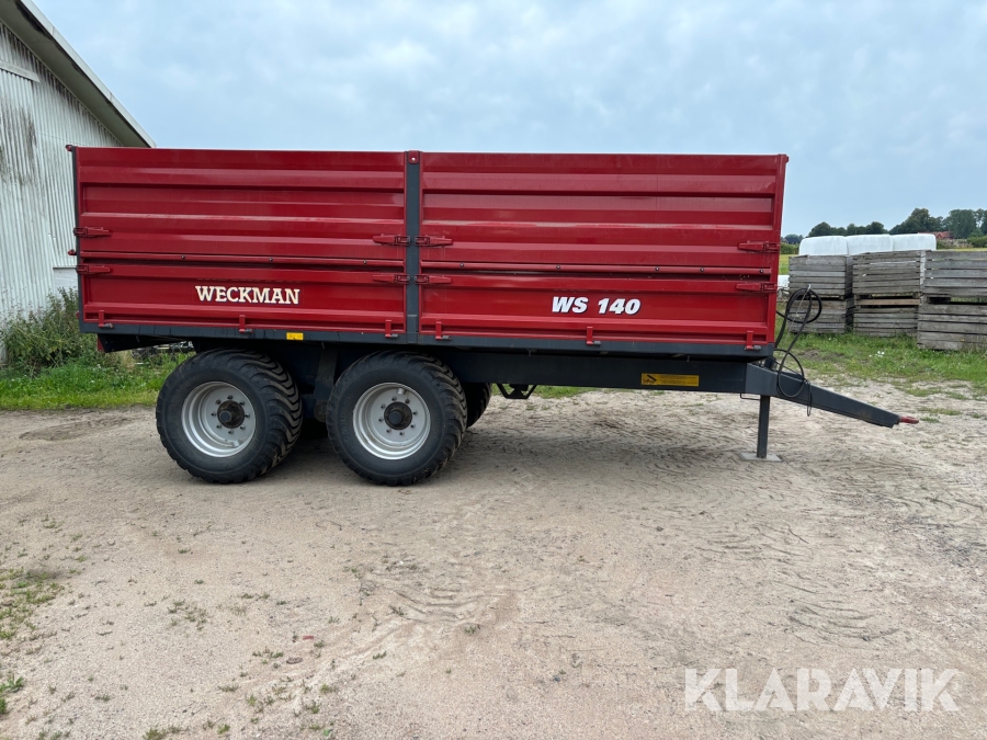 Spannmålssläp Weckman WS-140, Kristianstad, Klaravik auktion