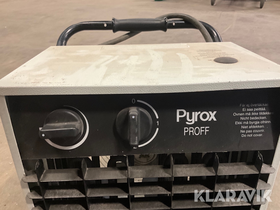 Varmluftsfläkt Pyrox Proff 9, Ängelholm, Klaravik auktioner