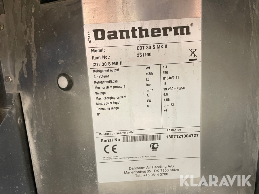 Avfuktare Dantherm CDT 30 S