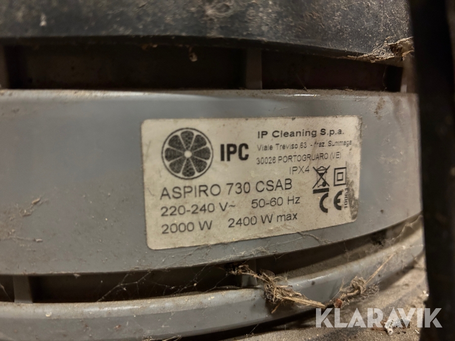 Byggdammsugare IPC Aspiro 730 csab, Östhammar, Klaravik aukt