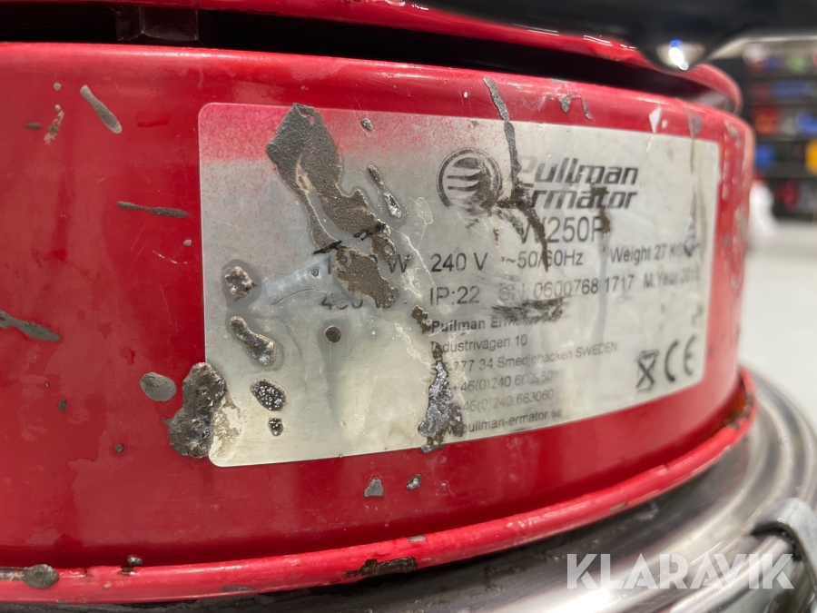 Våtsug Pullman Ermator W250P, Svalöv, Klaravik auktioner