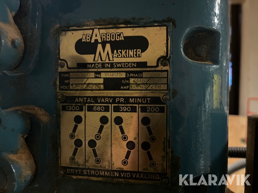 Pelarborrmaskin Arboga maskiner E 100, Hallstahammar, Klarav