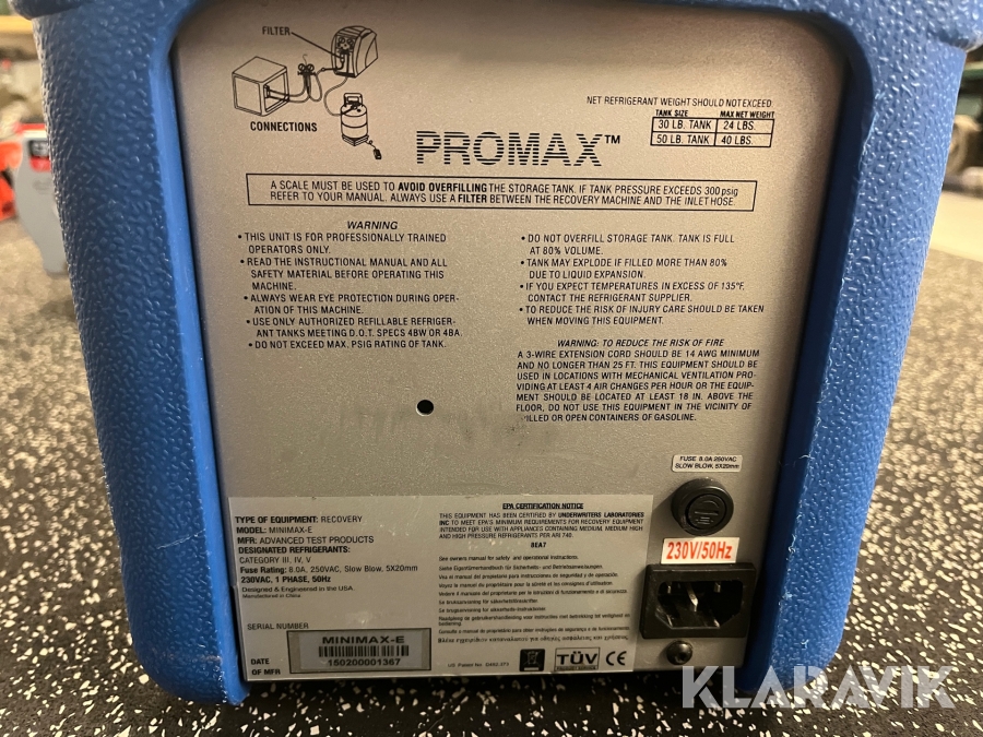 Läckagesökare, vakuummeter, Kompressor och vakuumpump, Uppla