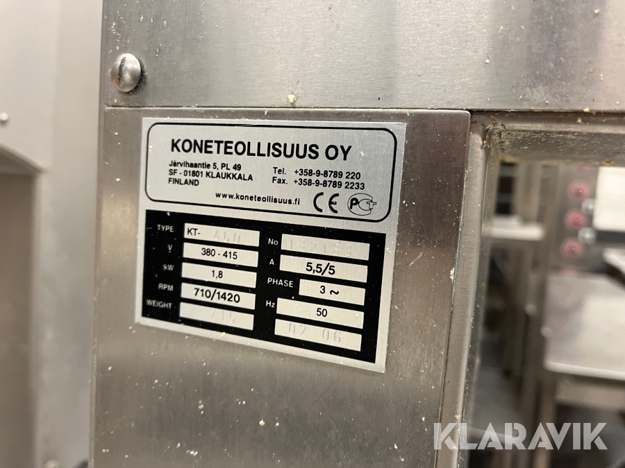 Köttsåg Koneteollisuus Oy KT, Trollhättan, Klaravik auktione
