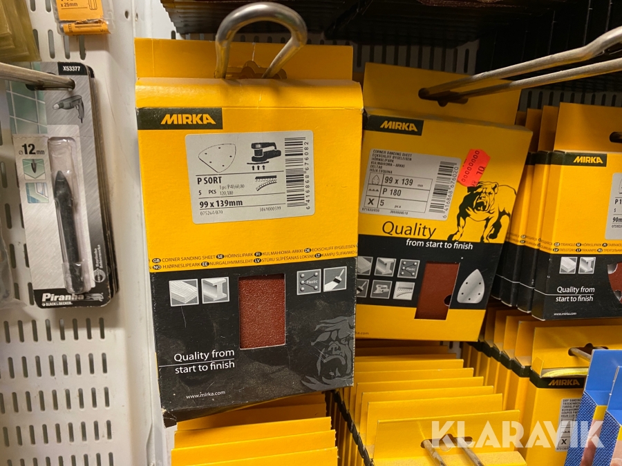 Stort antal diverse slippapper Mirka