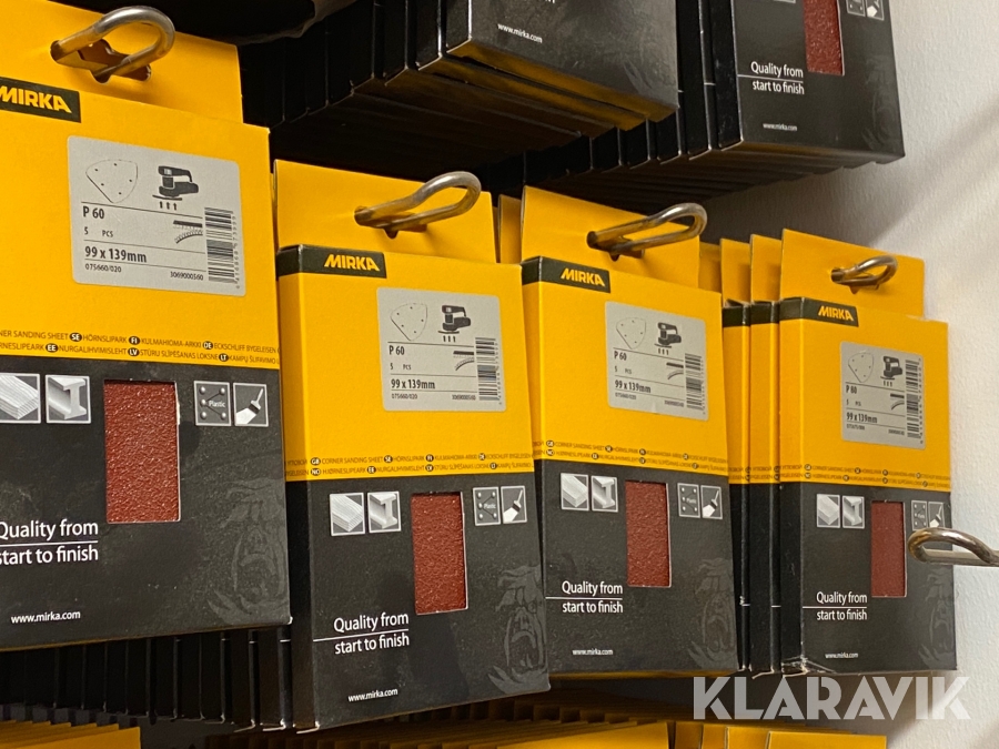 Stort antal diverse slippapper Mirka