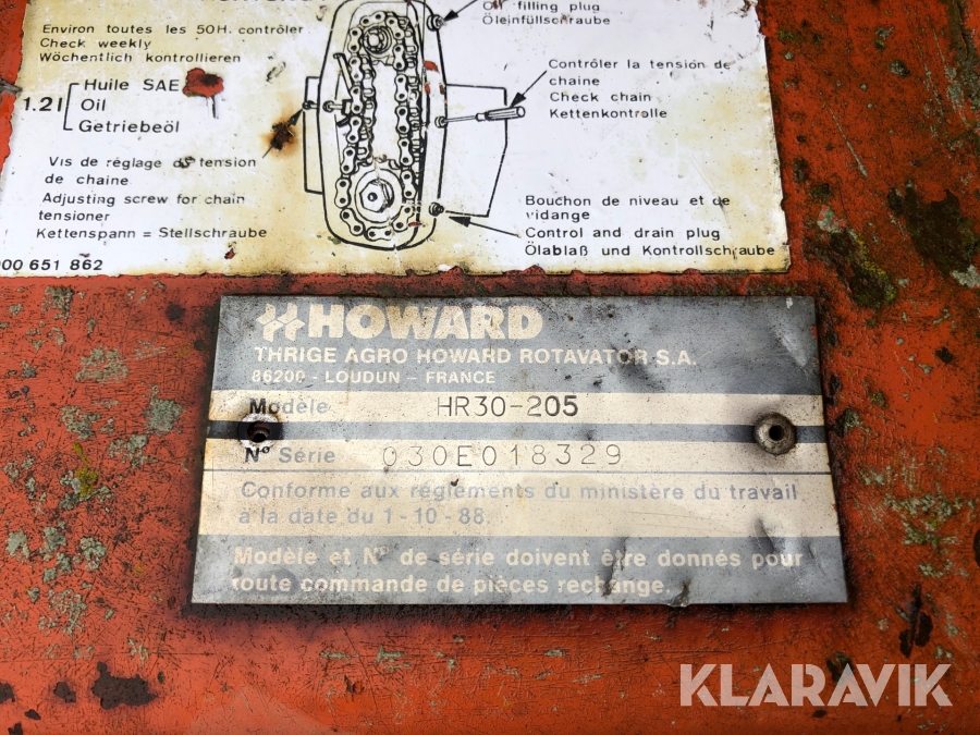 Jordfräs Howard HR30-205