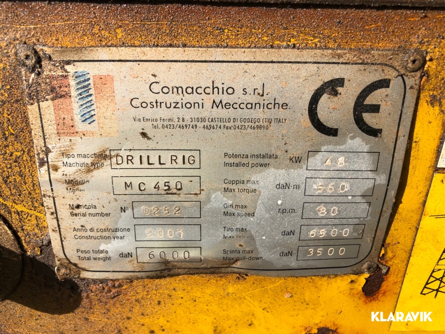 Borrvagn Comacchio MC 450