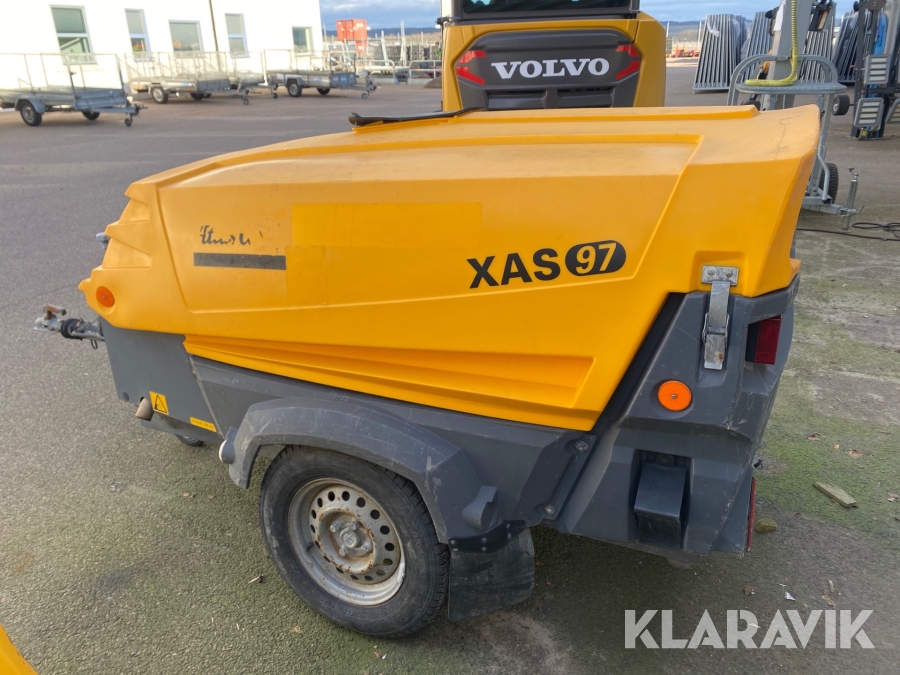 Kompressor Atlas Copco XAS 97, Ängelholm, Klaravik auktioner