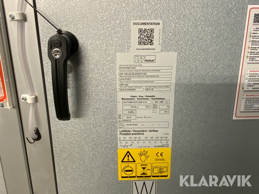 Fläktaggregat Envistar Flex 0,92 / 1,22m3/s