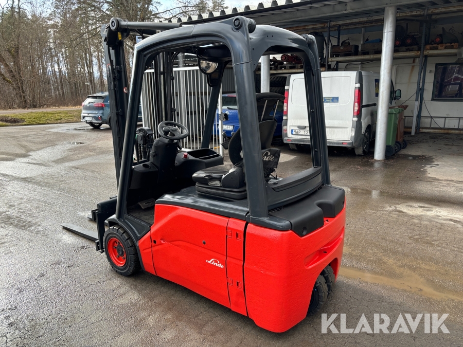 Motviktstruck Linde E16L-01, Kumla, Klaravik auktioner
