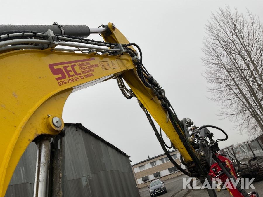 Grävmaskin Wacker neuson Et65 med skördaraggregat