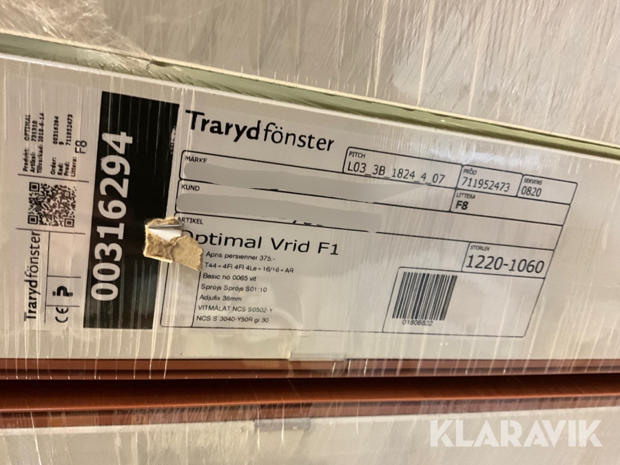 Fönster Traryd Optimal Vrid, spröjs, Herrljunga, Klaravik au