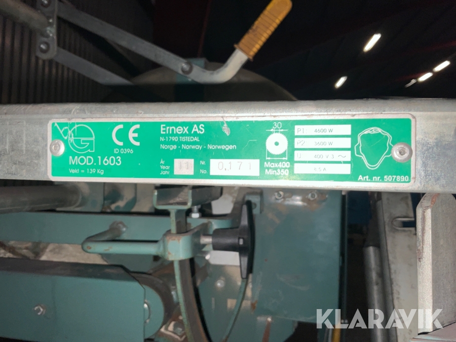 Gjerdesåg Ernex AS 1603, Jönköping, Klaravik auktioner