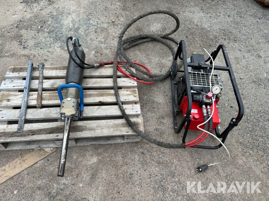Hydraulisk bergspräckare med aggregat Thema SP600, Göteborg,