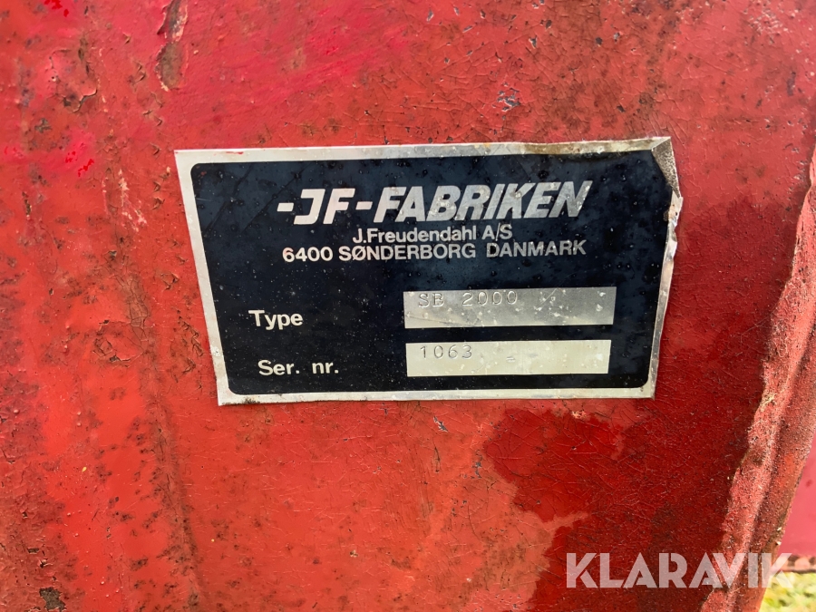 Slåttermaskin JF SB2000, Sävsjö, Klaravik auktioner
