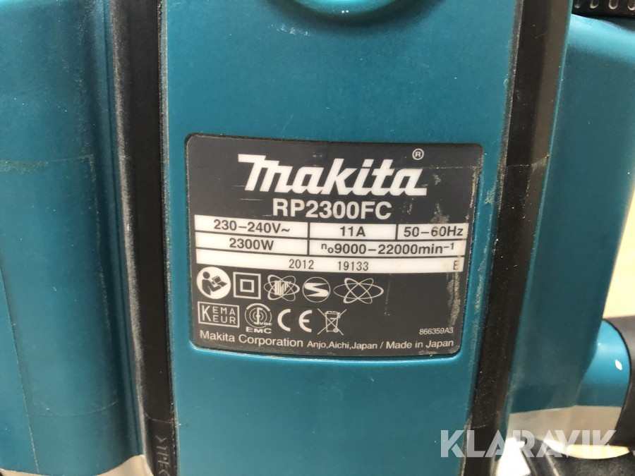 Klaravik Auktioner | Handöverfräs Makita RP2300FC