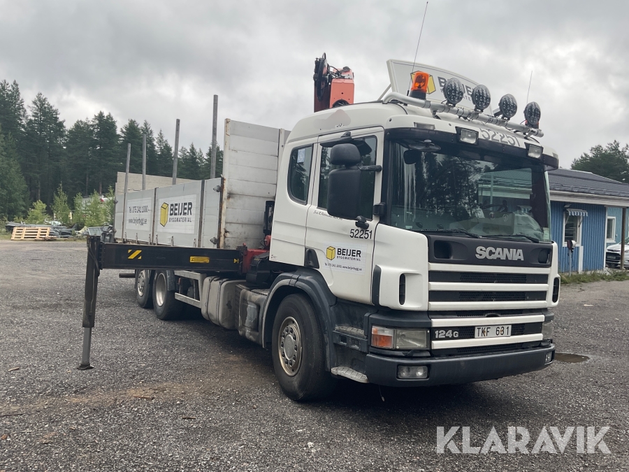 Kranbil Scania 124G, Luleå, Klaravik auktioner