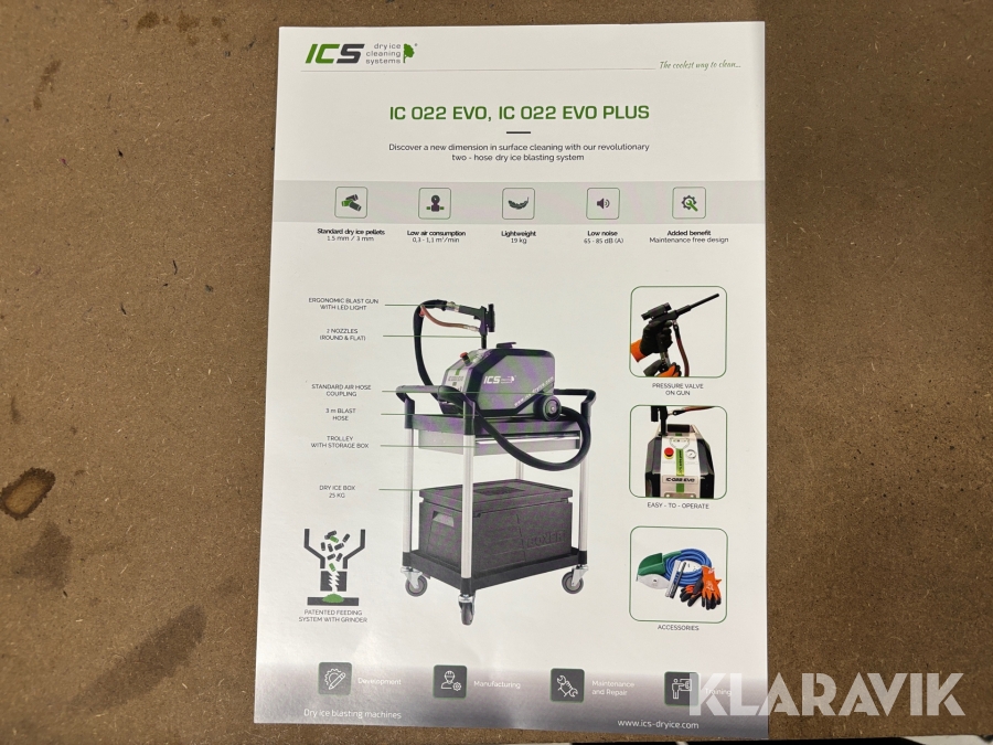 Isbläster ICS IC 022 EVO, Avesta, Klaravik auktioner