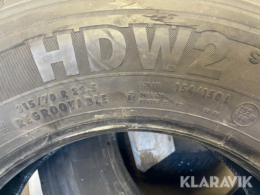 Lastbilsdäck drivdäck vinter Continental HDW2 4st