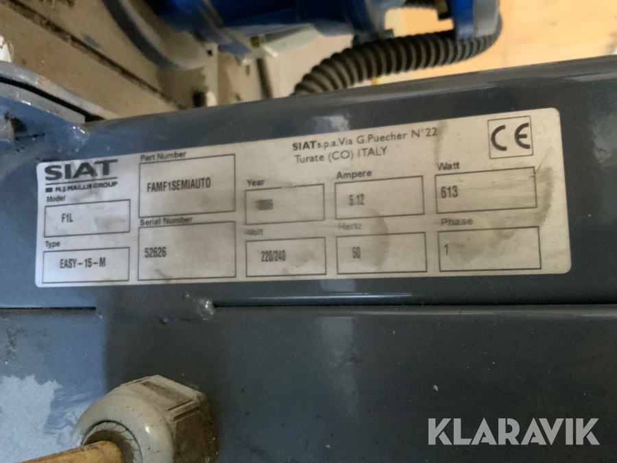 Inplastare Siat Paklet, Degerfors, Klaravik auktioner