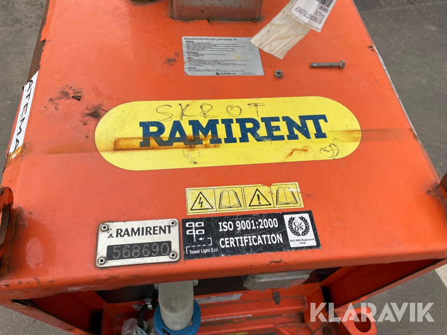 Belysningsmast på hjul Satema Link tower 7M, Svalöv, Klara