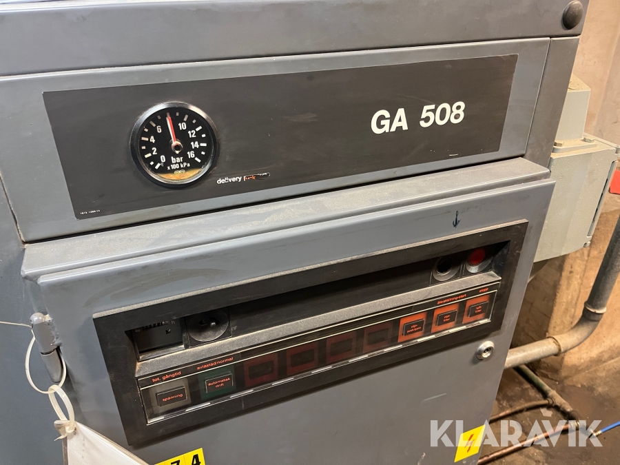 Kompressor Atlas Copco GA 508, Finspång, Klaravik auktioner