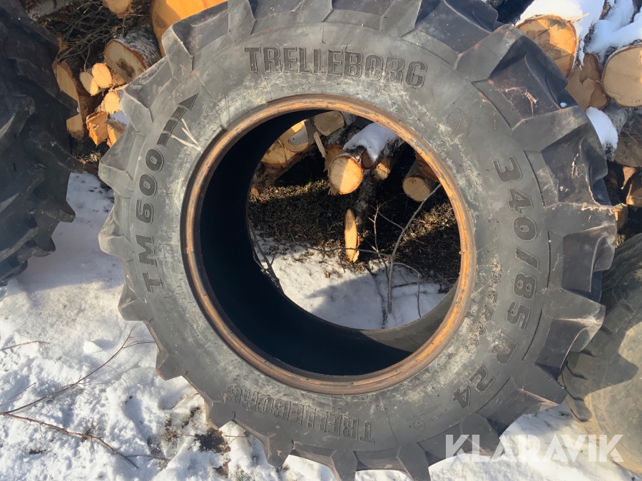 Traktordäck Trelleborg TM600 340/85-24, Gnesta, Klaravik auk