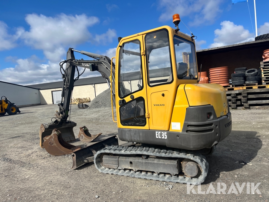 Grävmaskin Volvo EC35, Lidköping, Klaravik auktioner