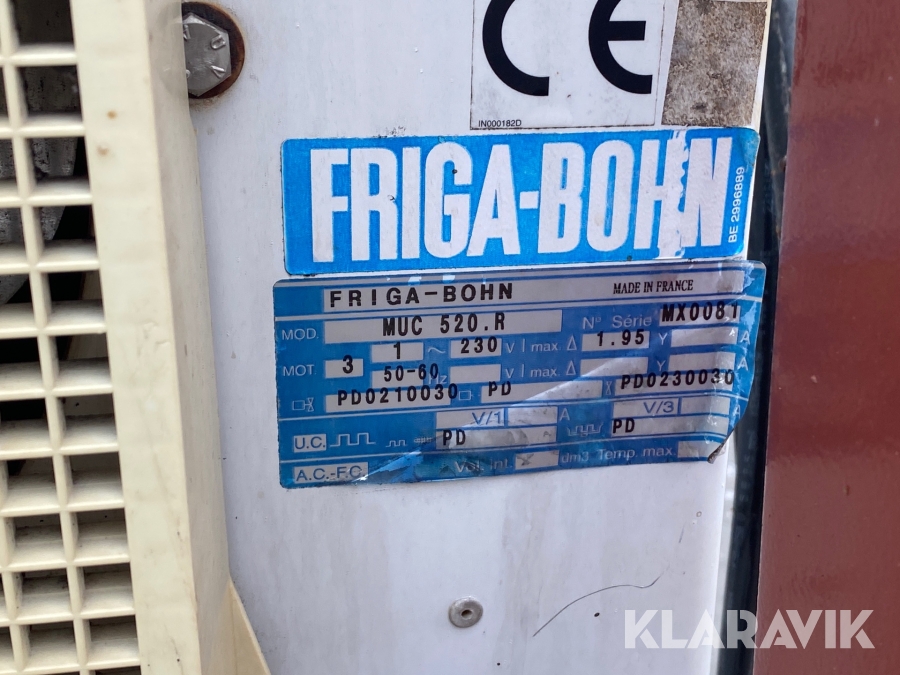 Förångare Friga-Bohn Muc 520.R, Östhammar, Klaravik aukti