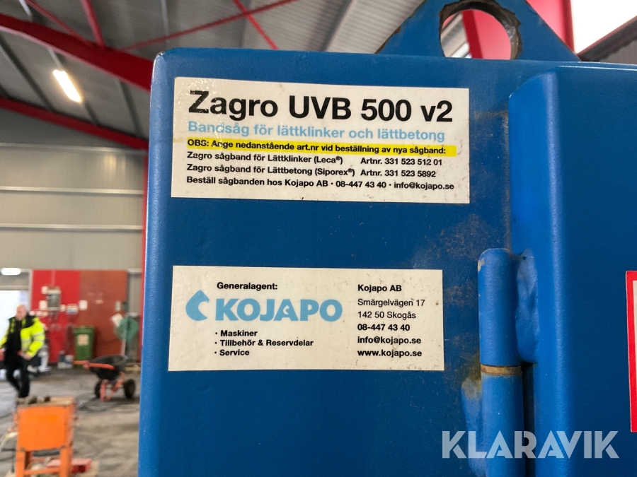 Bandsåg Zargo UVB 500, Jönköping, Klaravik auktioner