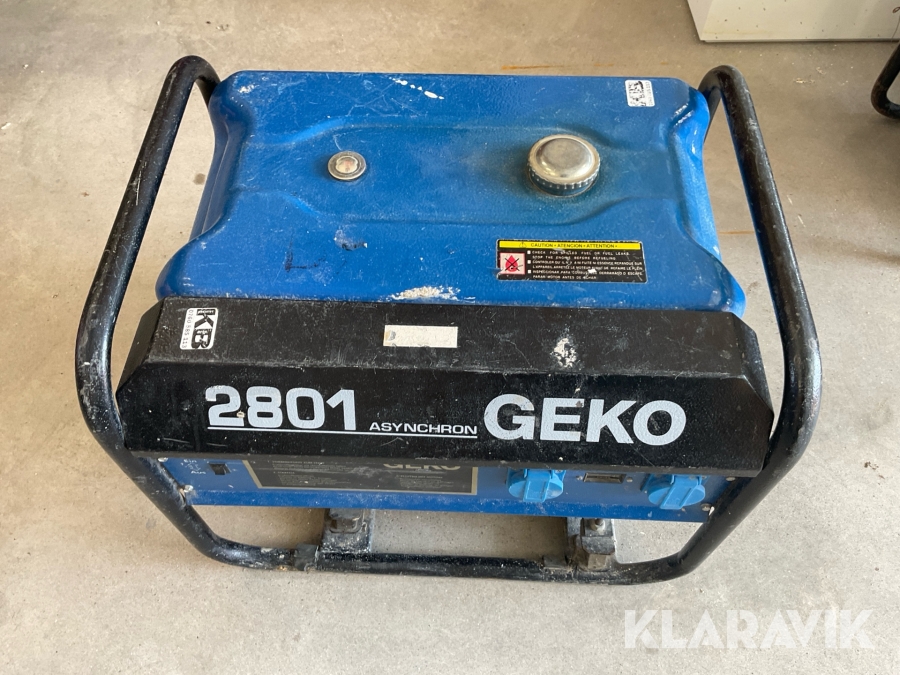 Generator Geko 2801, Svedala, Klaravik auktioner
