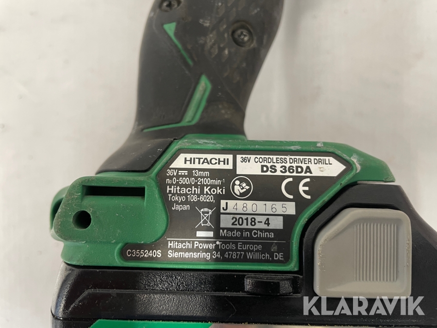 Borrskruvdragare Hikoki DS36DA, Svalöv, Klaravik auktioner
