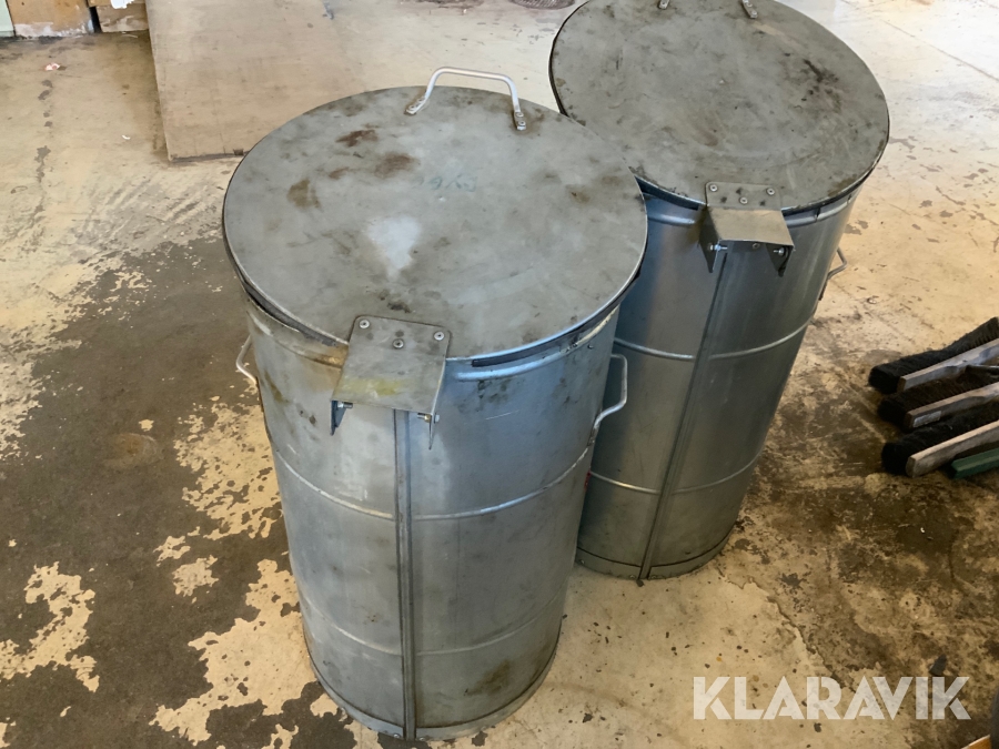 Soptunnor i plåt, Vännäs, Klaravik auktioner