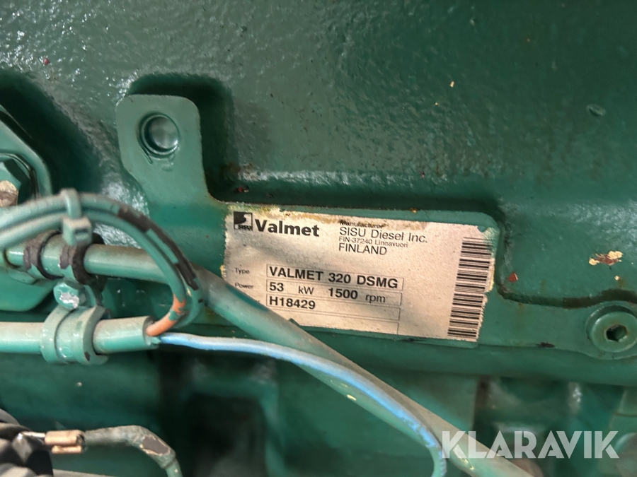 Motor med generator Valmet / Sisu 320 DSMG, Heby, Klaravik
