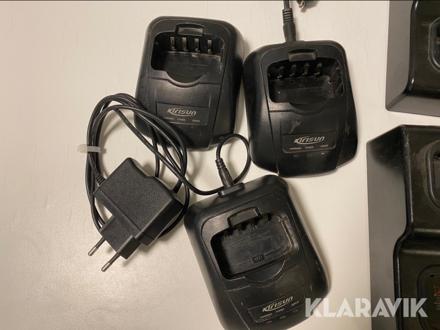 Diverse laddare till Jaktradio Byggradio, Upplands Väsby, Kl