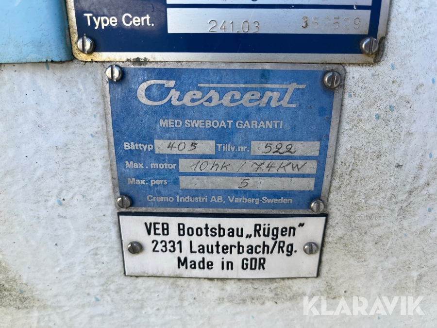 Båt Crescent 405, Värmdö, Klaravik auktioner