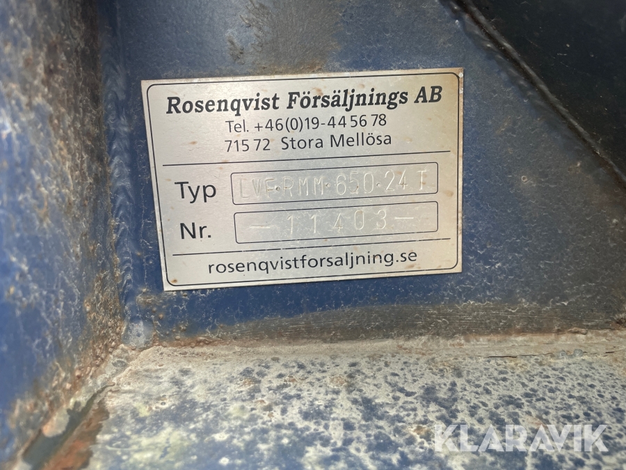 Maskinflak Roseqvist 6,5 m, Åmål, Klaravik auktioner