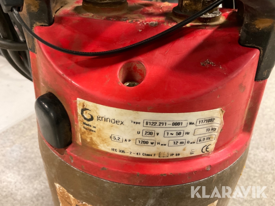 Pump Grindex 8122.211-0001, Åmål, Klaravik auktioner