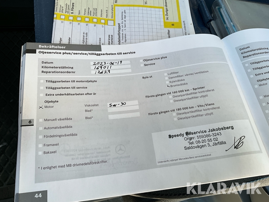 Lätt lastbil Mercedes-Benz Sprinter, Eskilstuna, Klaravik au