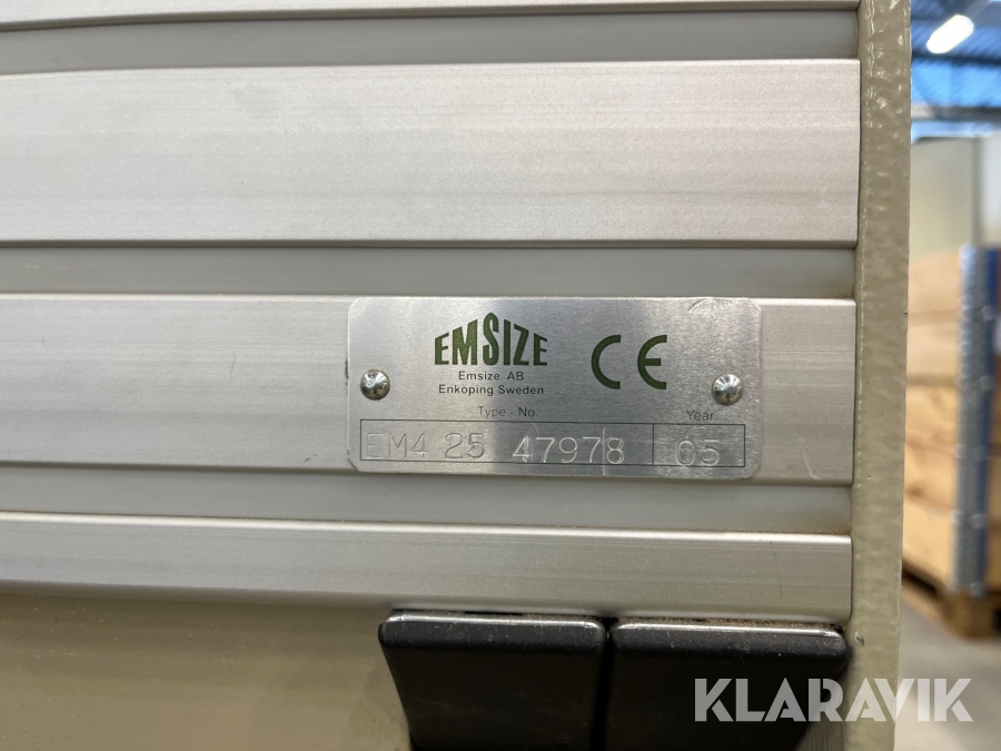 Kartongmaskin Emsize Ema 25, Skinnskatteberg, Klaravik aukti