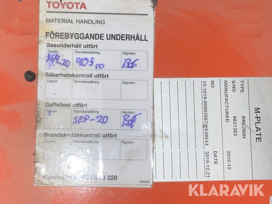 Truck BT Toyota RRE250H BT reflex