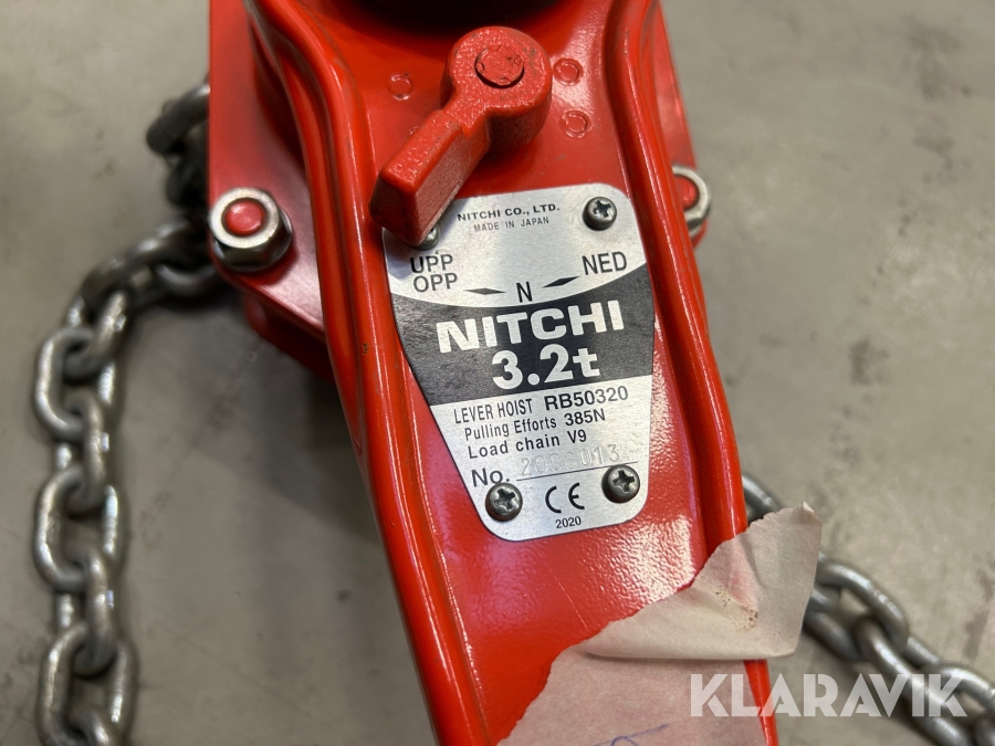 Lyftblock Nitchi 3,2t., Västerås, Klaravik auktioner