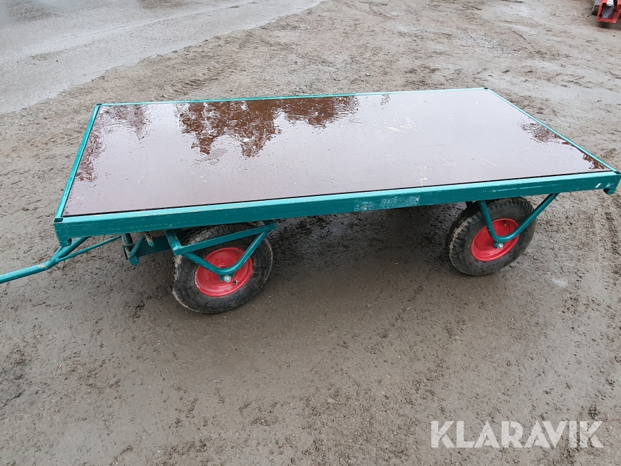 Flakvagn / Lagervagn WITRE 2 axlad med broms, Karlstad, Klar