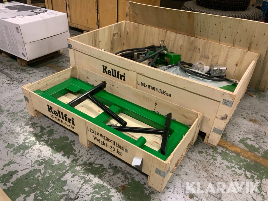 Hydrauliskt klipphuvud med ram till frontmonterade redskap K