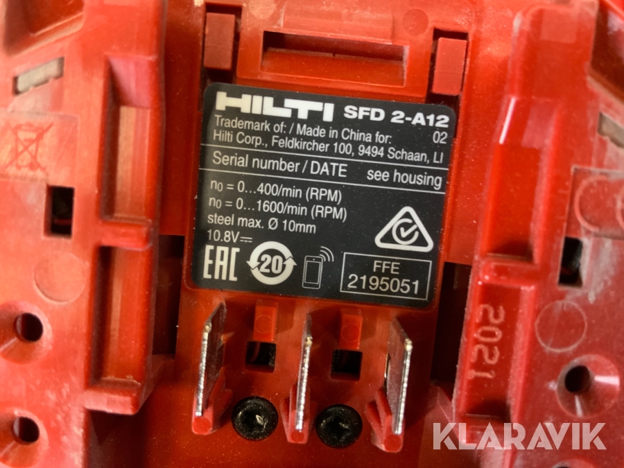 Skruvdragare Hilti SF 2-A12 och SFD 2-A12, Umeå, Klaravik au