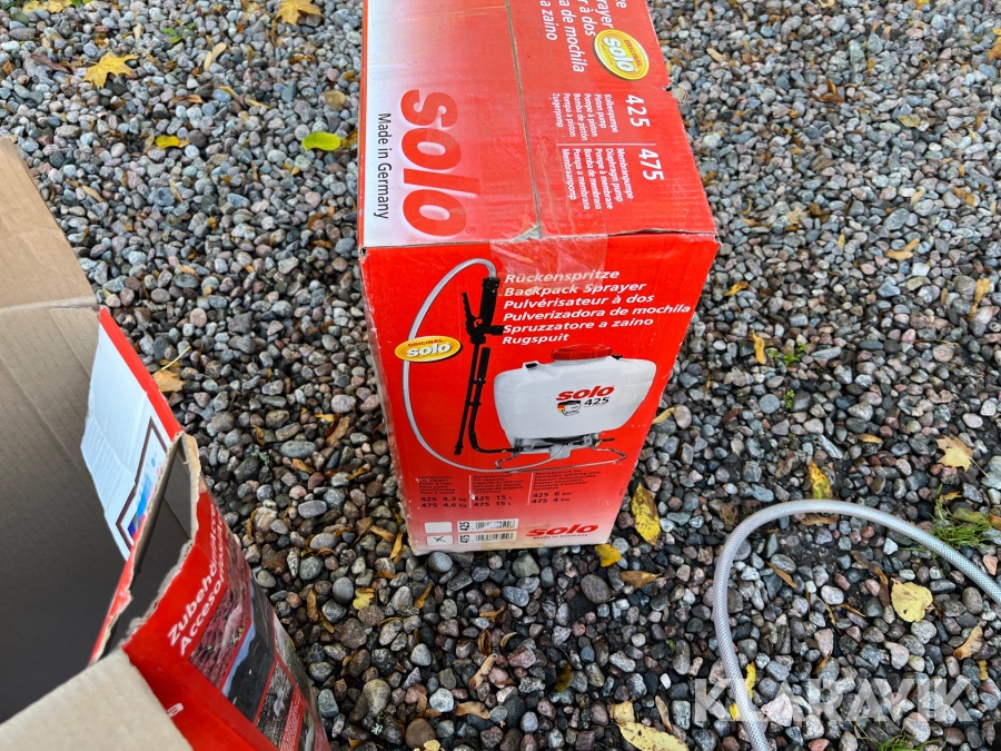 Ryggspruta Solo 475, Kungsör, Klaravik auktioner