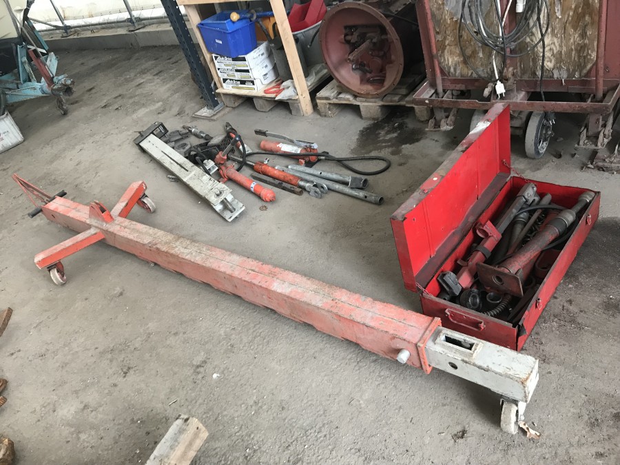 Riktbalk till personbil med tillbehör