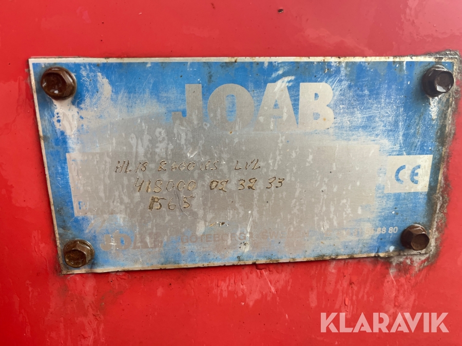 Liftdumper på lastväxlarram Joab, Linköping, Klaravik auktio